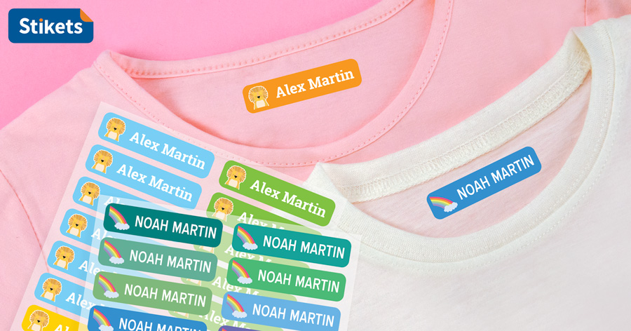 Kleine naamlabels voor kleding - Stikets